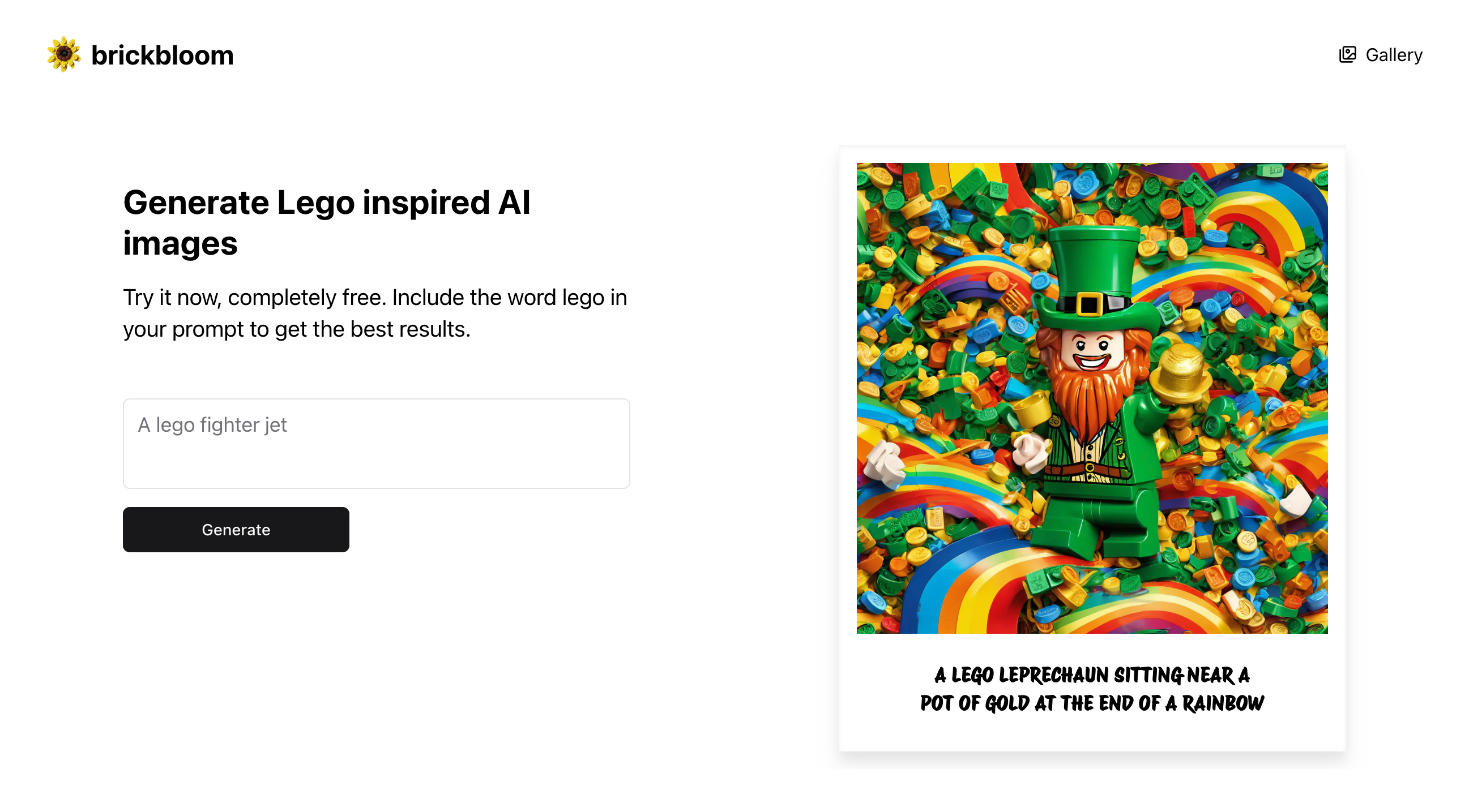 Brickbloom - Generate Lego-inspired AI Images